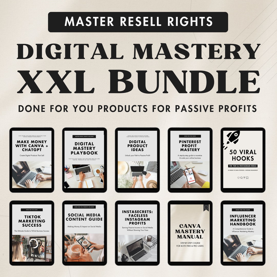 Digital Mastery XXL BUNDLE | Done for You | Master Resell Rights ...