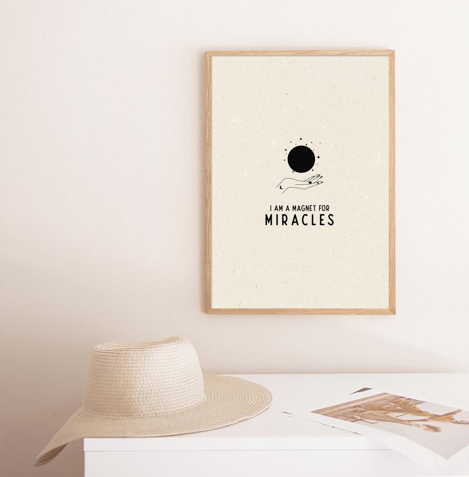 Miracle Poster, Witchy Decor, Mindful Quote, Celestial Print, Spiritual ...
