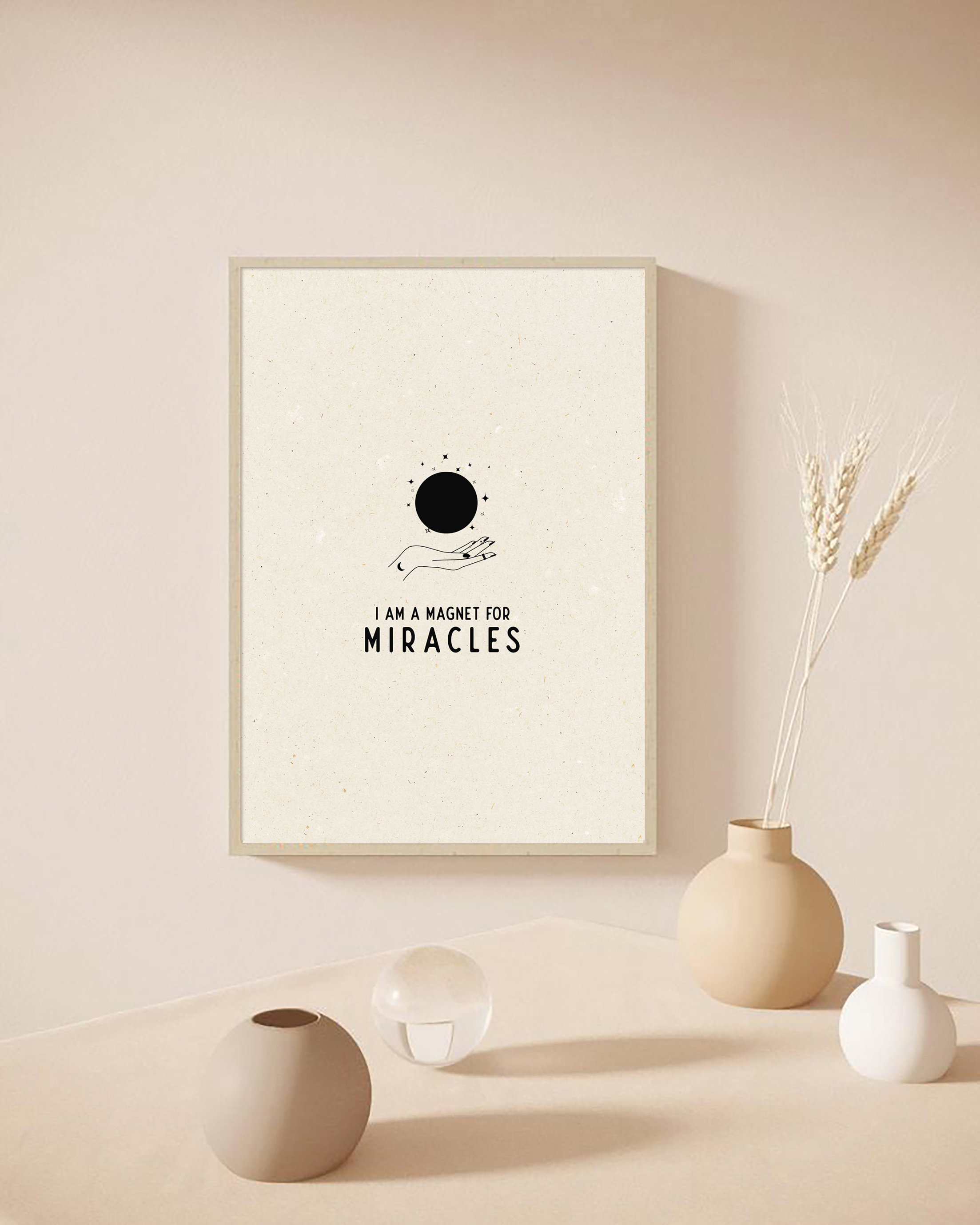Miracle Poster, Witchy Decor, Mindful Quote, Celestial Print, Spiritual ...