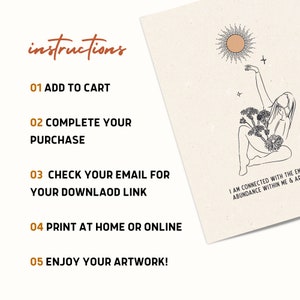 Spiritual Wall Art, Set of 6 Prints, Minimal Gallery Set of 6 ...