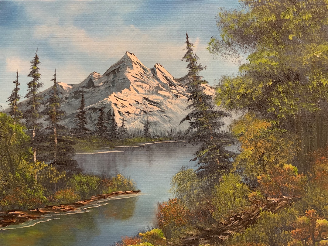 Bob Ross® Inspired Mountain Summit - Etsy