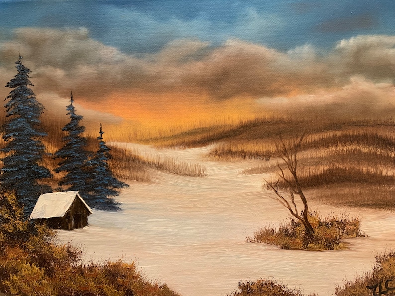Bob Ross® Inspired A Warm Winter - Etsy