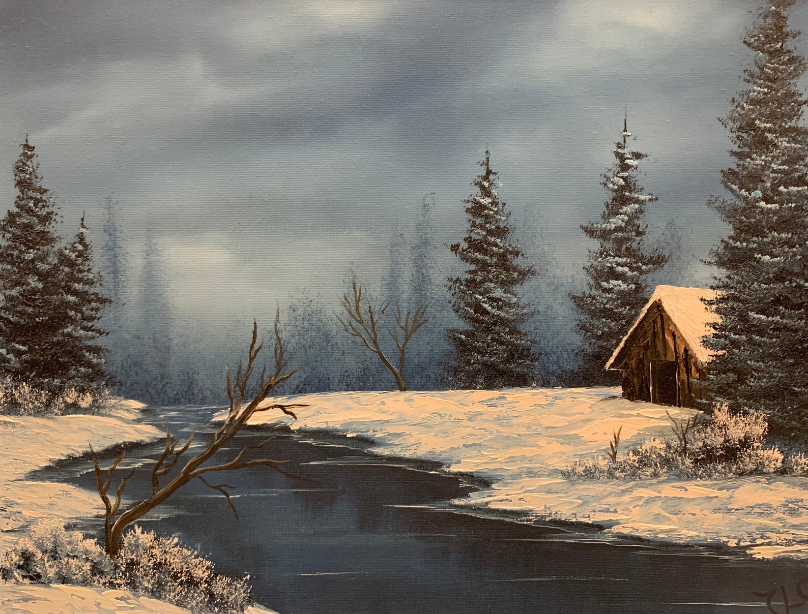 Bob Ross® Inspired Before the Snowfall - Etsy