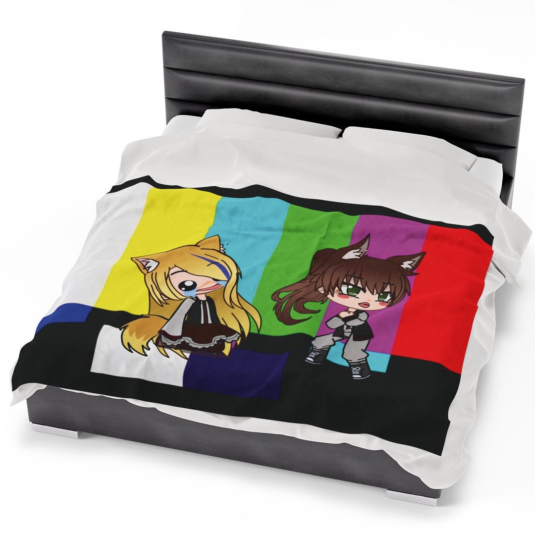 Gacha Game Design Velveteen Plush Blanket 60x80 or 30x40 Cozy Soft Bed ...