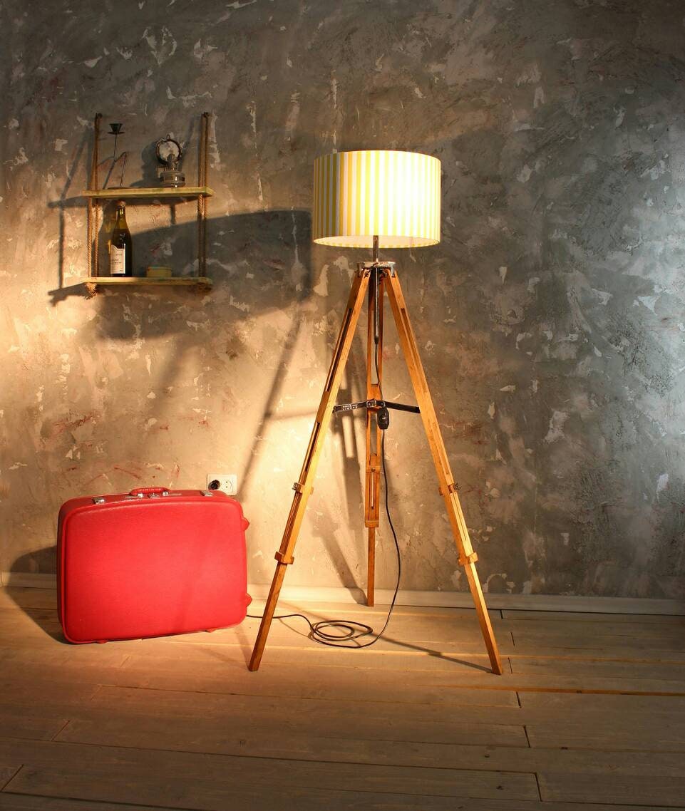 Piccadilly Classic Hand Made Tripod Lamp From Reclaimed Wood - Etsy