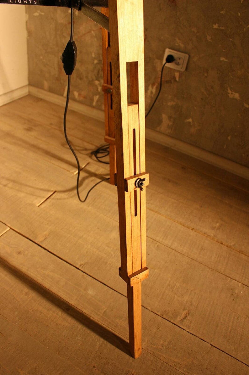 Piccadilly Hand Made Tripod Lamp From Reclaimed Wood and - Etsy