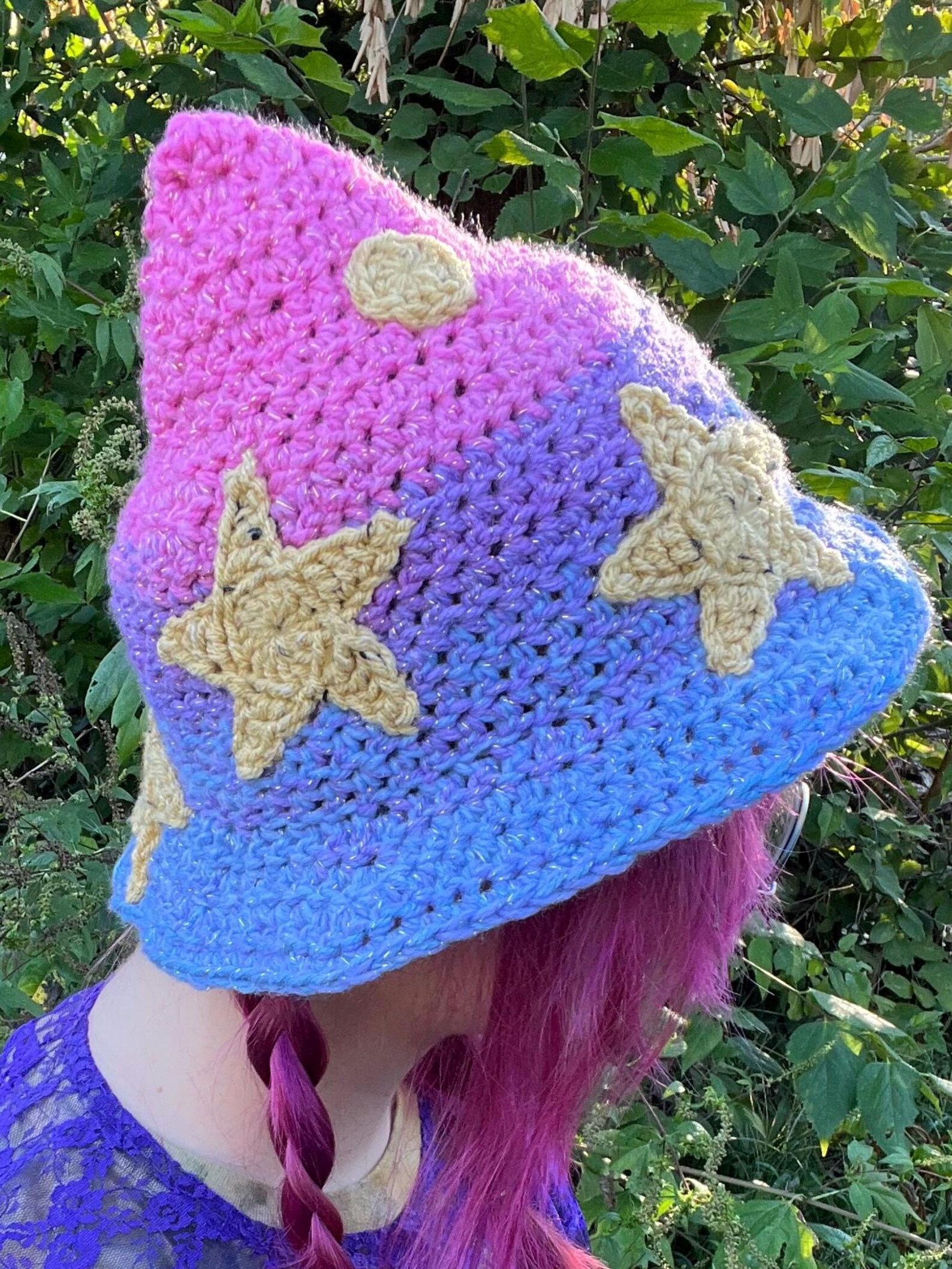Crochet Whimsigoth Pixie Witch Hat - Etsy