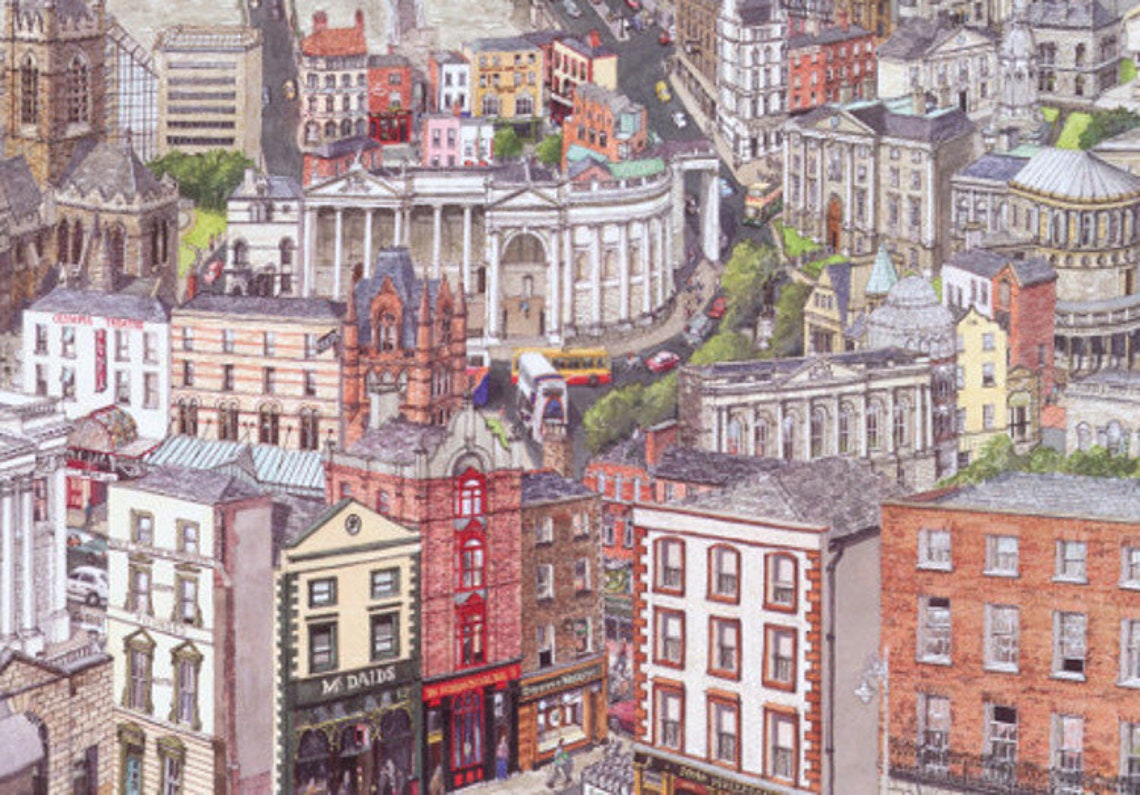 Dublin Cityscape , Limited Edition Print, Signed and Numbered - Etsy
