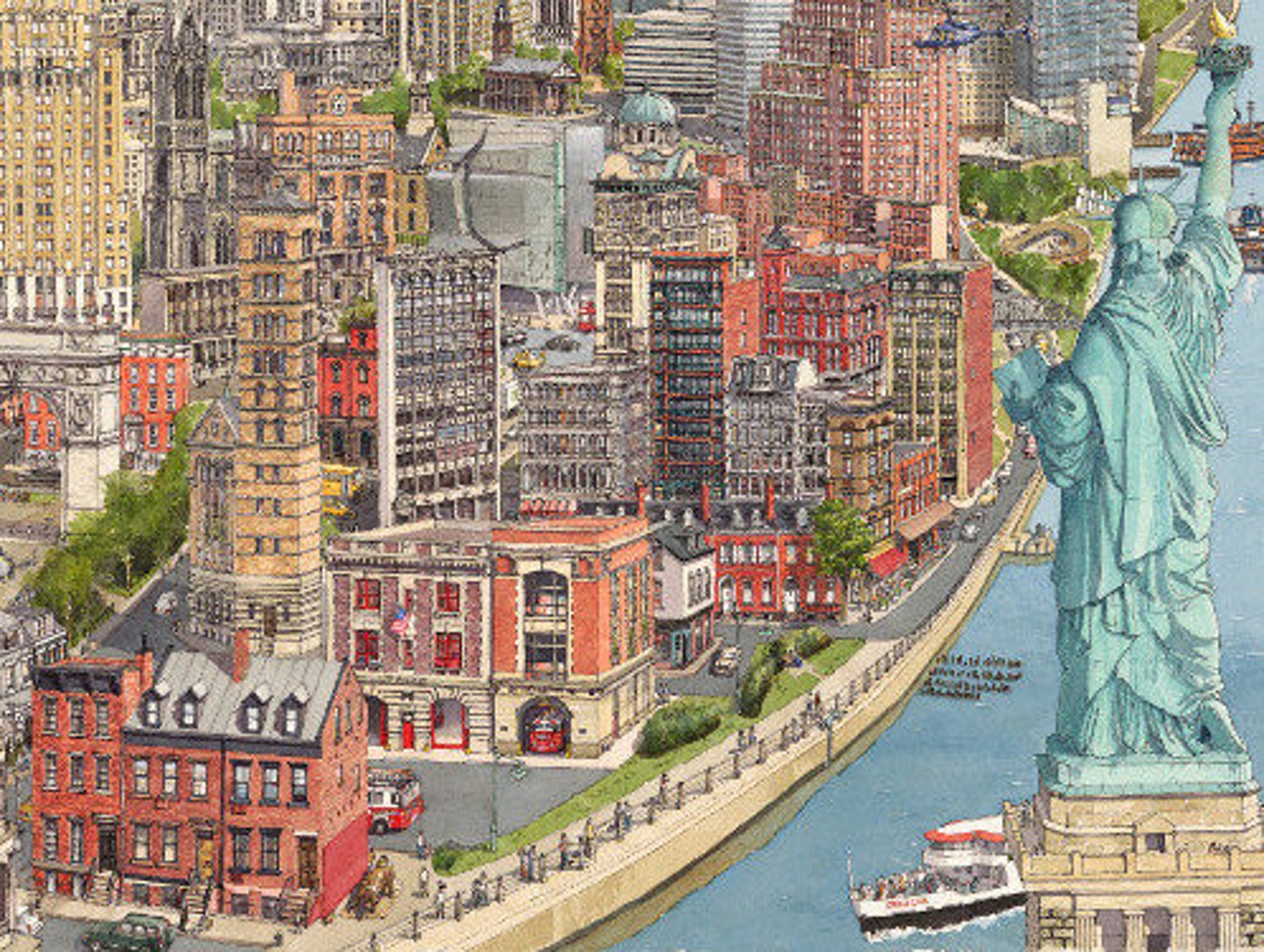New York Print - New York Cityscape Print - Manhattan Print - Painting ...