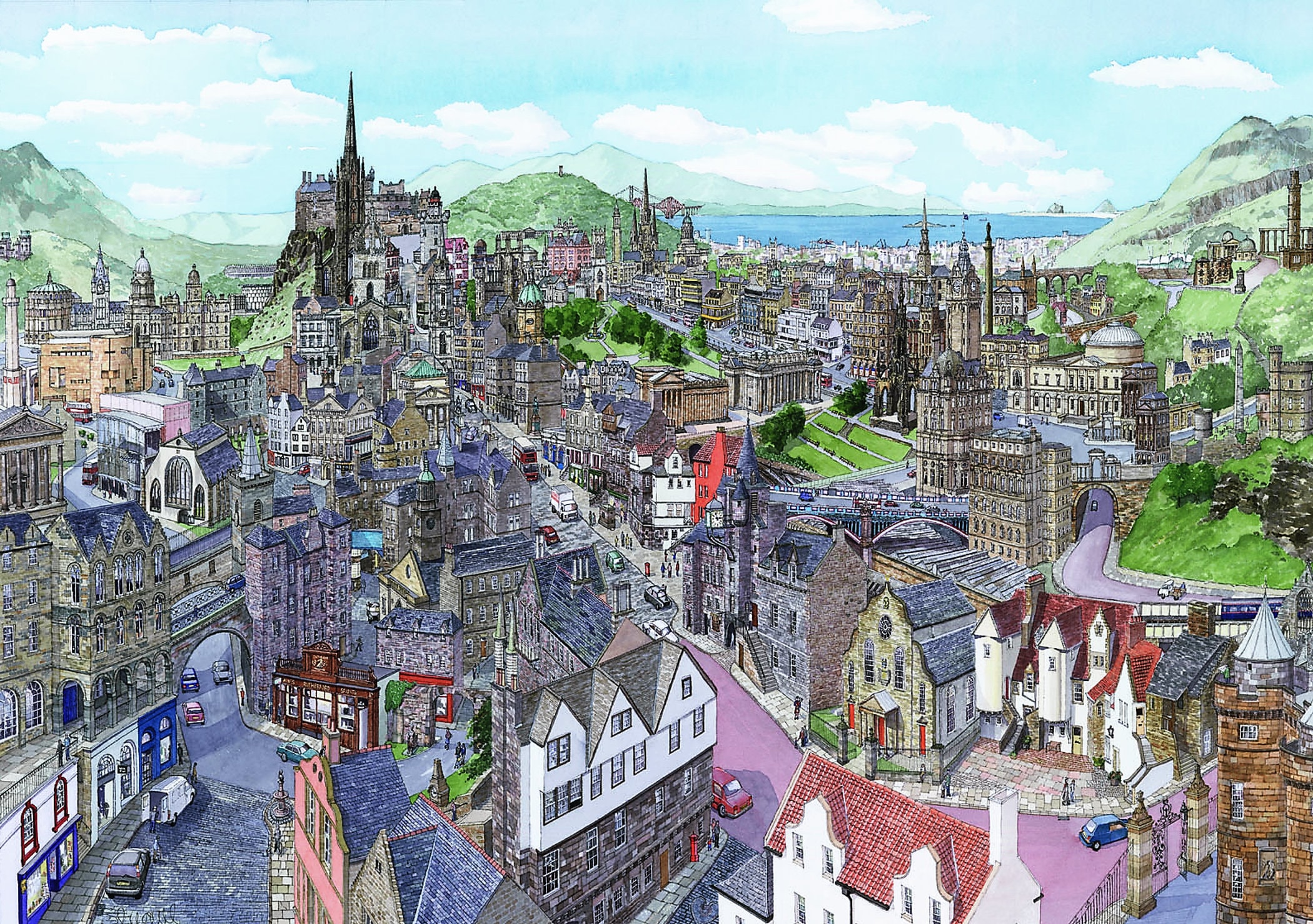 Print of Edinburgh Memories of Edinburgh Edinburgh Cityscape Edinburgh ...