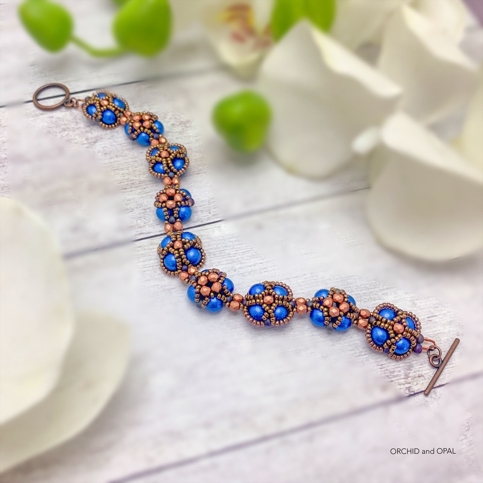 Beading Pattern - South Seas Pearl and Seed Bead Bracelet - 6mm and 3mm ...