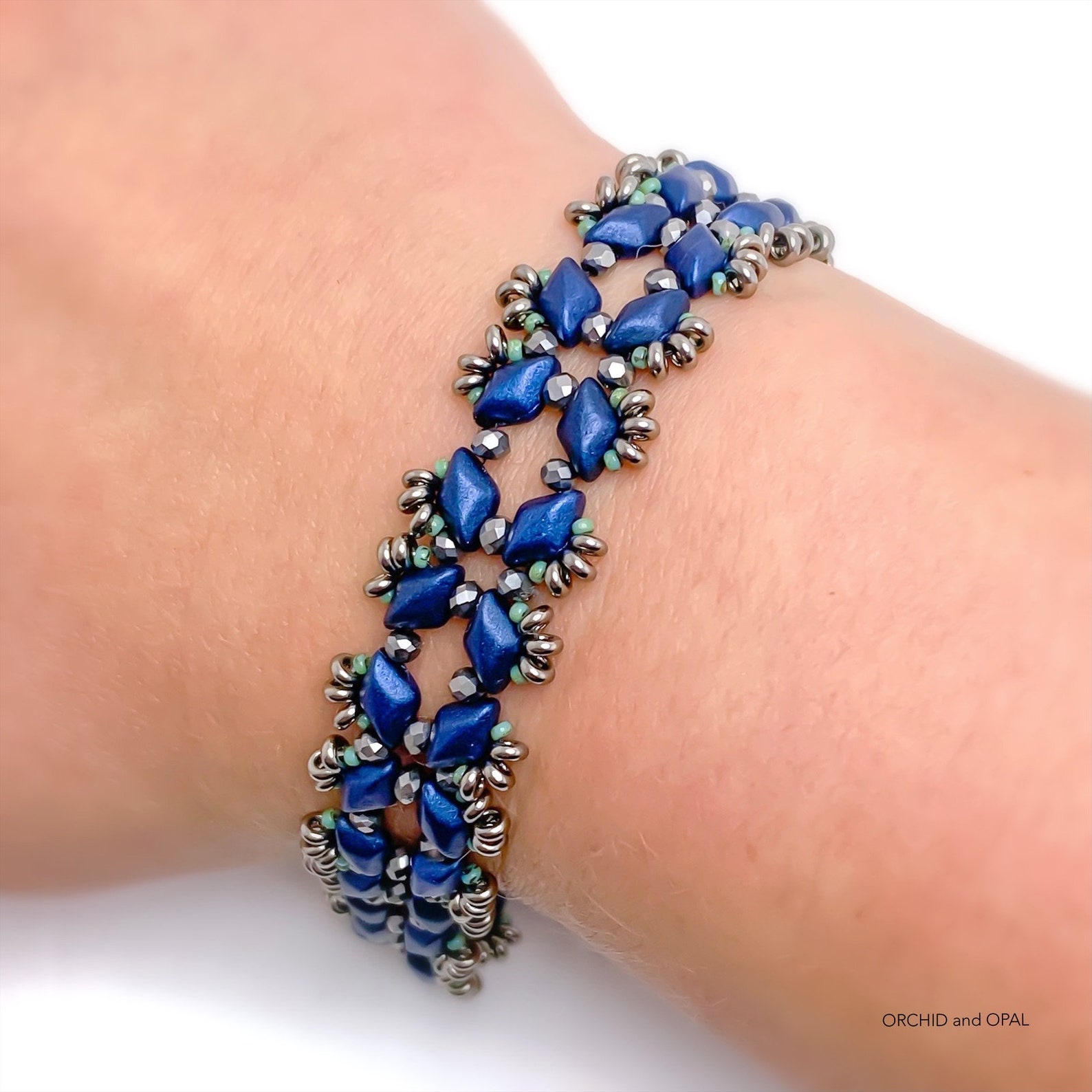 Beading Pattern - Starlight Gemduo Bead DIY Beaded Bracelet - Etsy