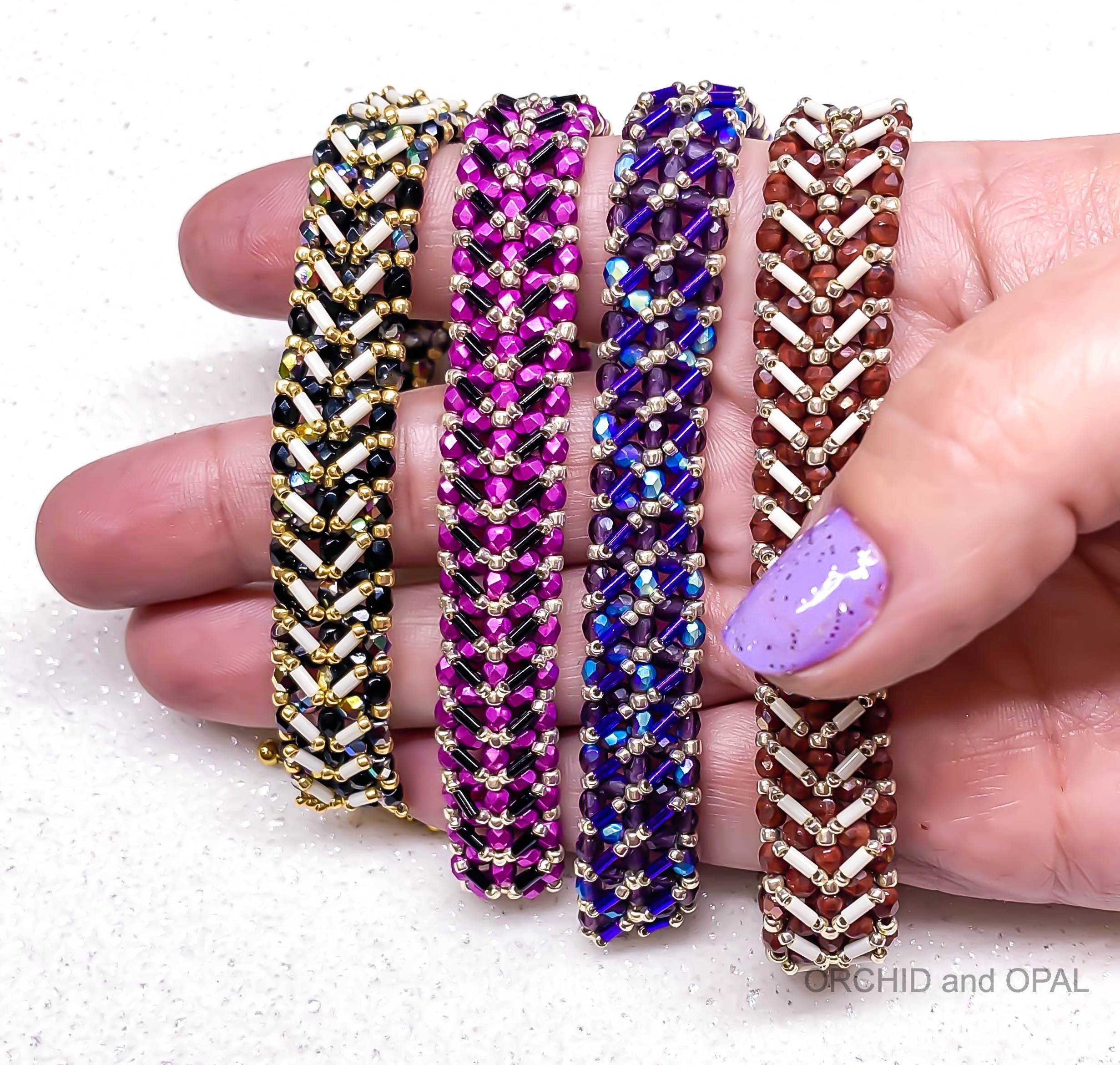 Beading Pattern - Laces Out Bugle Bead Bracelet PDF Download - Etsy