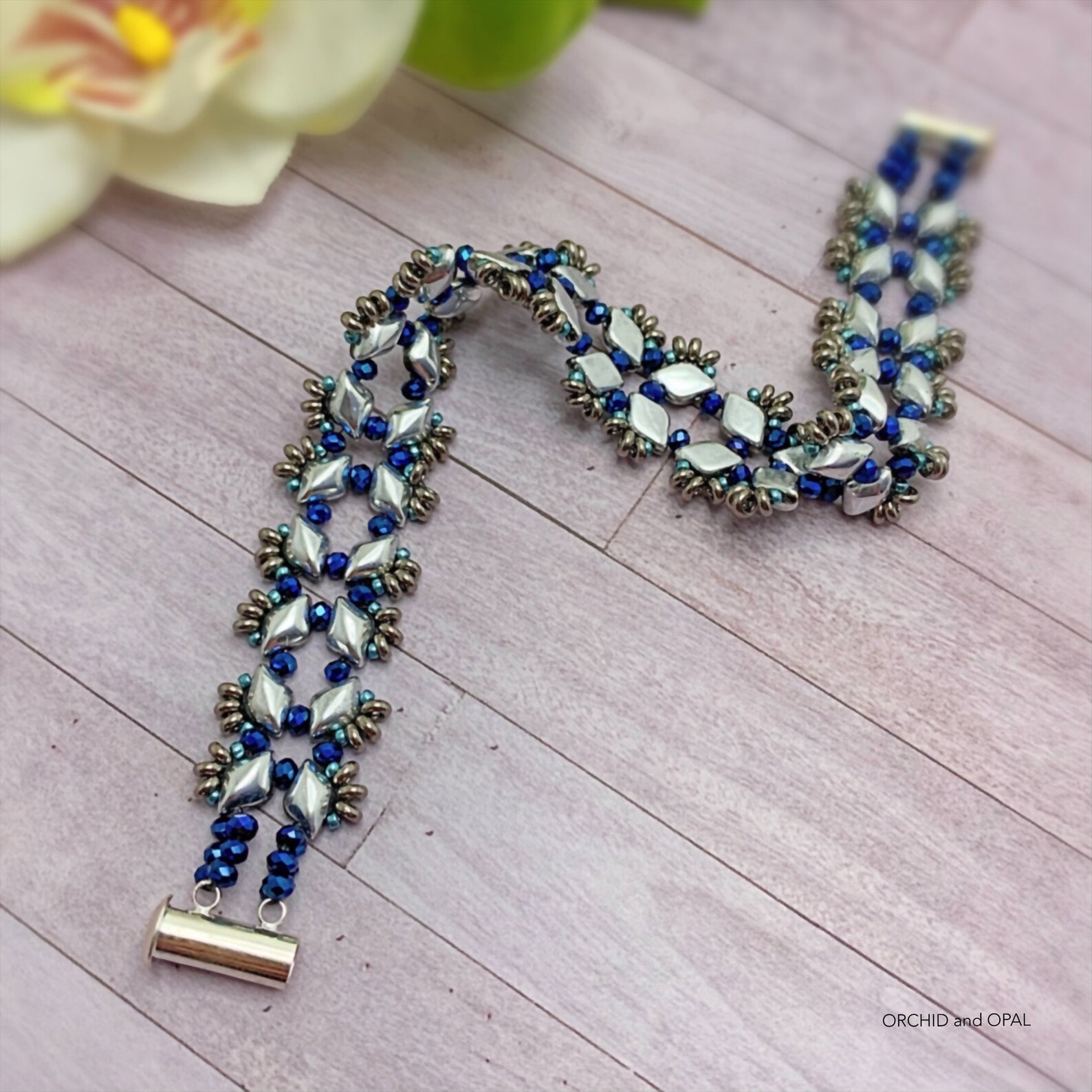 Beading Pattern Starlight Gemduo Bead DIY Beaded Bracelet - Etsy