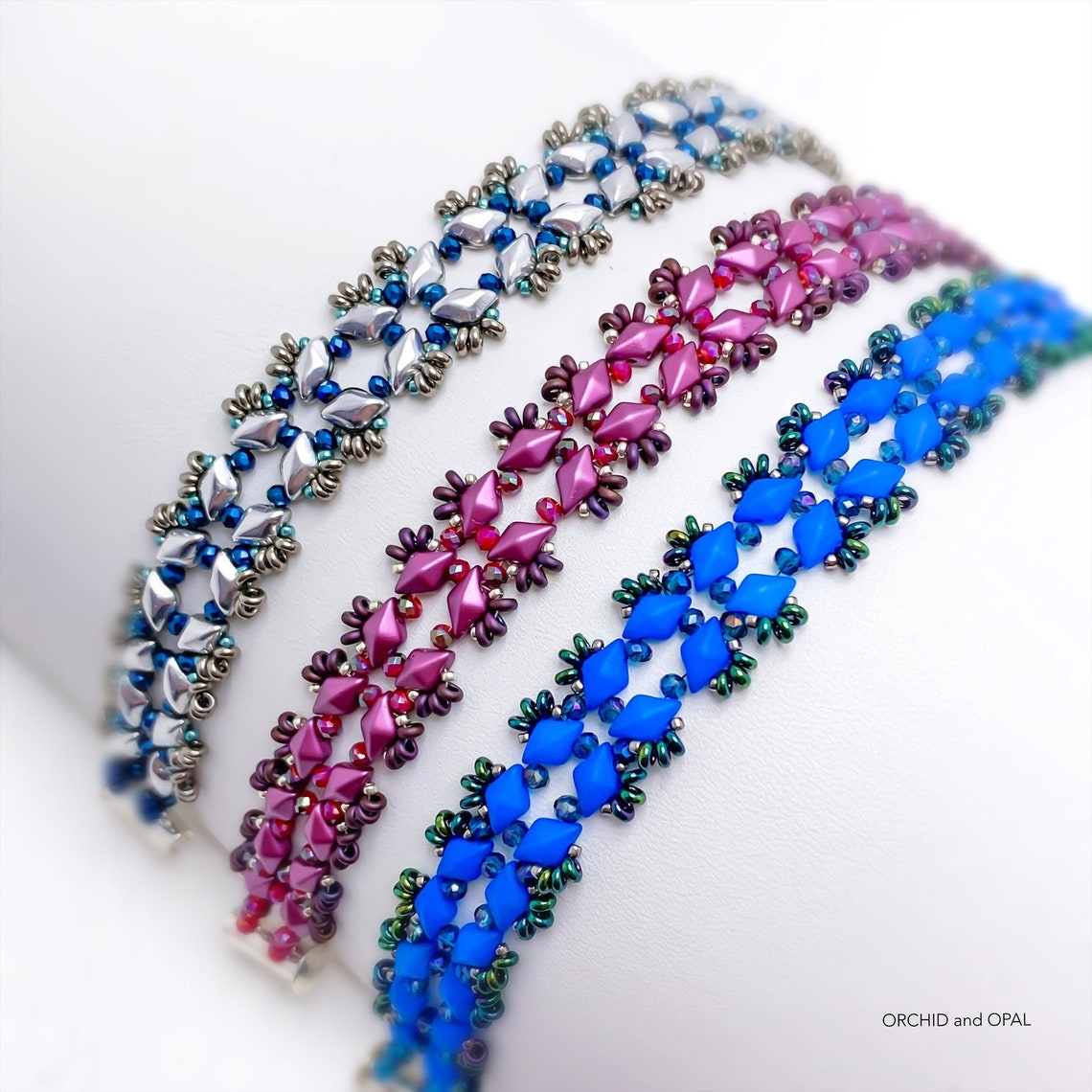 Beading Pattern Starlight Gemduo Bead DIY Beaded Bracelet | Etsy