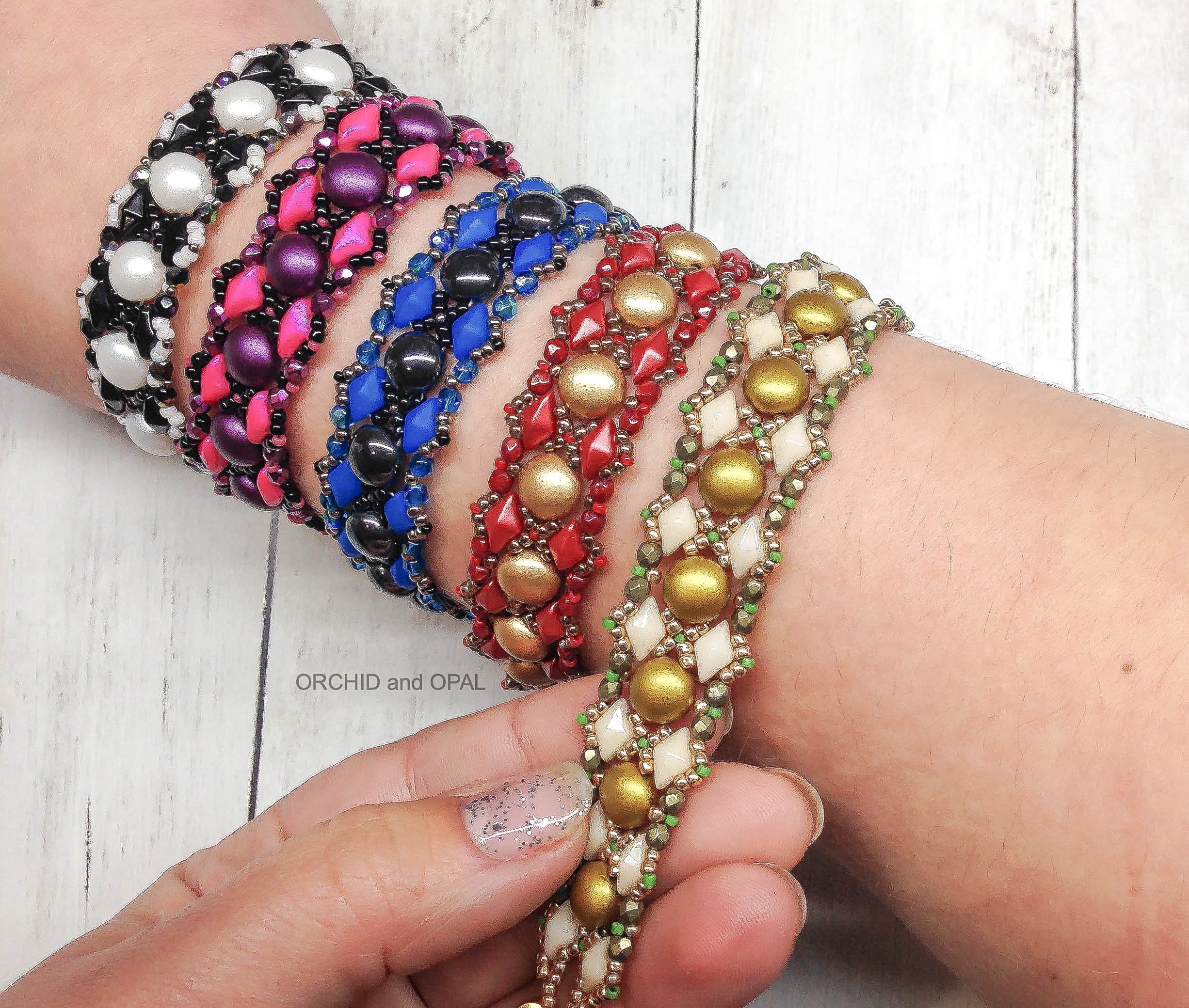 Beading Pattern - Criss Cross Candy Bracelet - PDF Download - Etsy