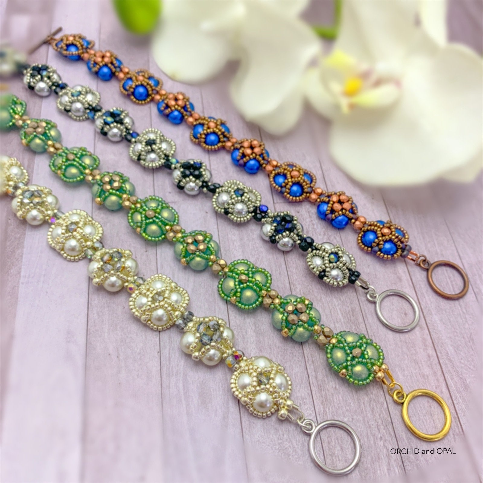 Beading Pattern - South Seas Pearl and Seed Bead Bracelet - 6mm and 3mm ...