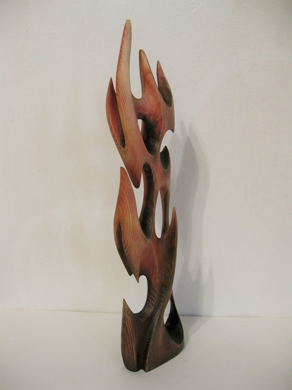 Fire abstract wood carving handmade sculpture of natural | Etsy