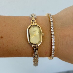 Dainty Minimalist Gold Womens Watch Small Face Watch for Women, Present for Her, Vintage Design ...
