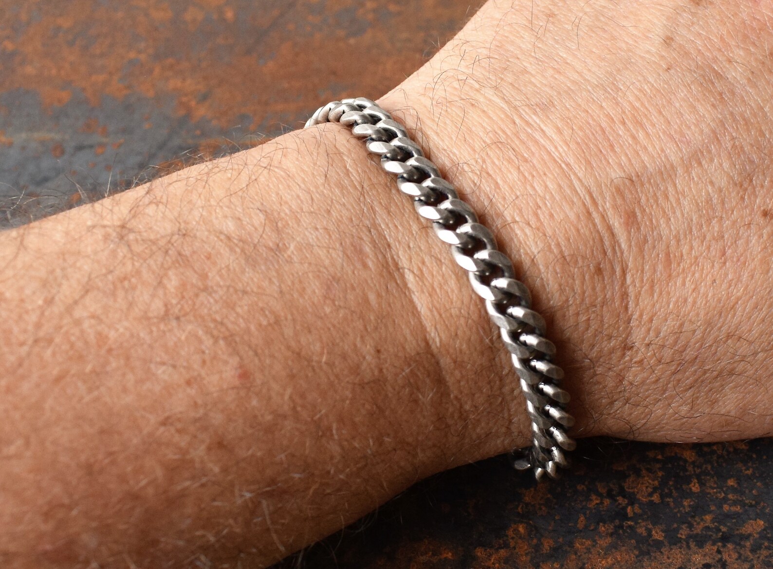 Mens Silver Bracelet Men Bracelet Mens Chain Bracelet - Etsy