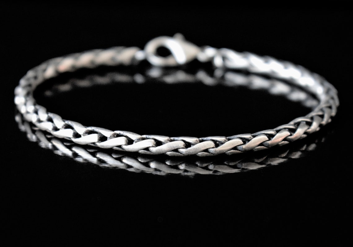 Mens Silver Bracelet, Men Bracelet, Mens Chain Bracelet, Elegant ...