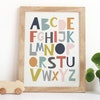 Pastel Rainbow Alphabet Wall Art, ABC Set of Two Nursery Prints Set of ...