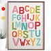 Colourful Rainbow Nursery Alphabet Poster, Alphabet Print, ABC Wall Art ...