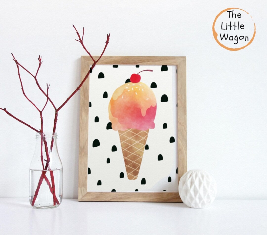 Sale Ice Cream Print, Ice Cream Poster, Ice Cream Wall Art, Food Poster ...