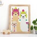 Lama Wall Art Print the Lama Family Lama Illustration - Etsy