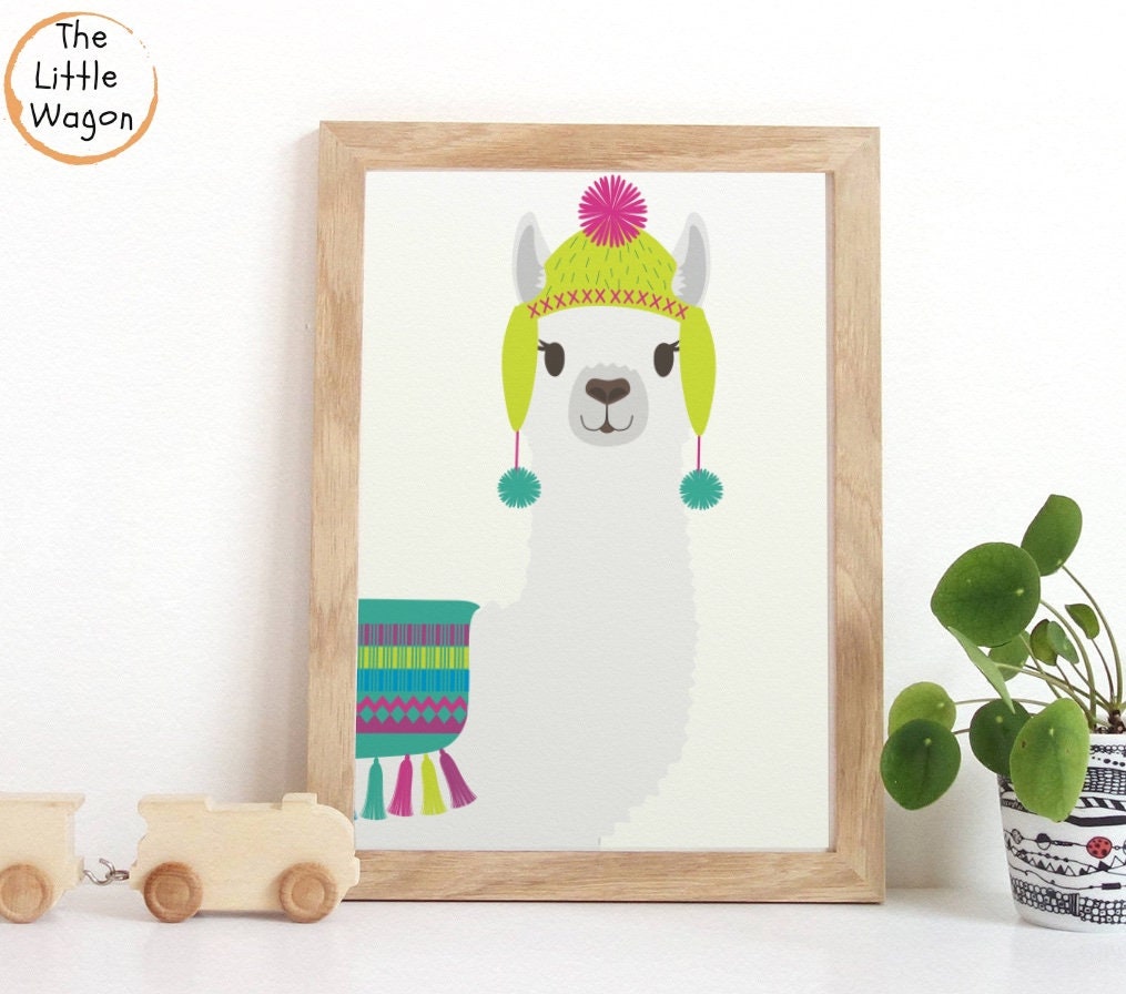 Lama Print Lama Illustration Lama Decor Lama Illustration | Etsy Singapore