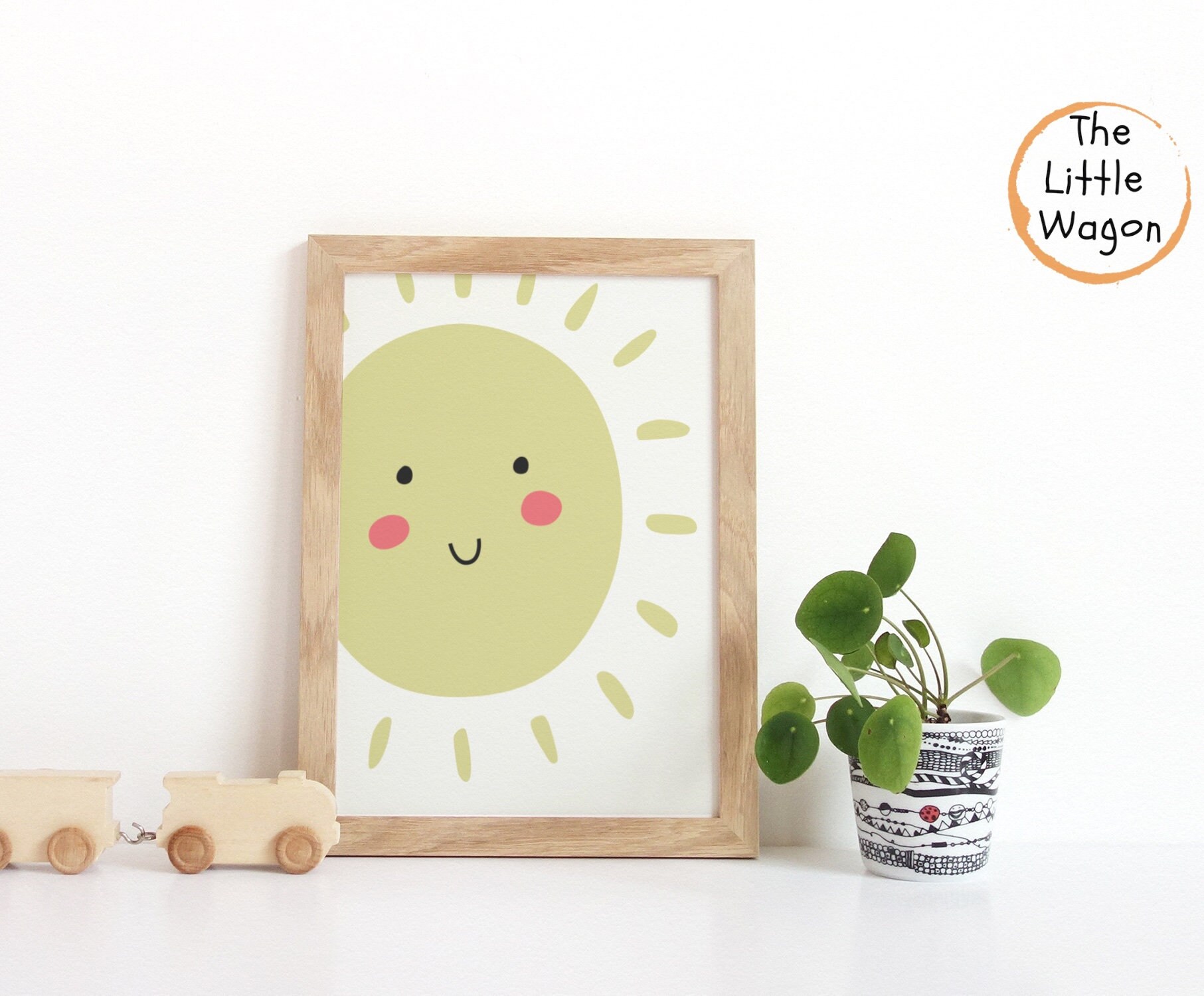 Nursery Set of Three Prints Sunshine Star Cloud Nursery Baby - Etsy