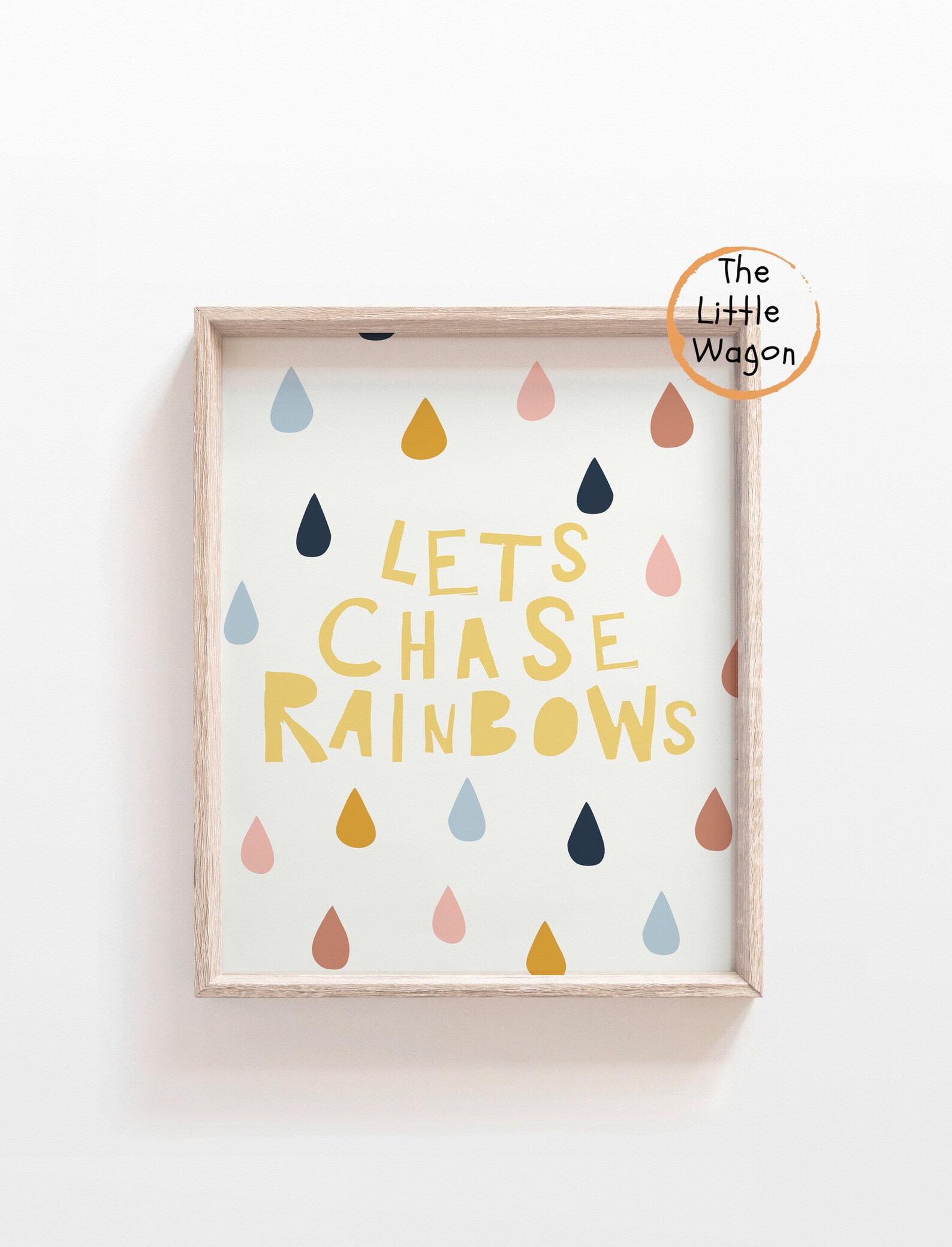 Chase the rainbow Print Nursery Rainbow Art Rainbow Wall | Etsy