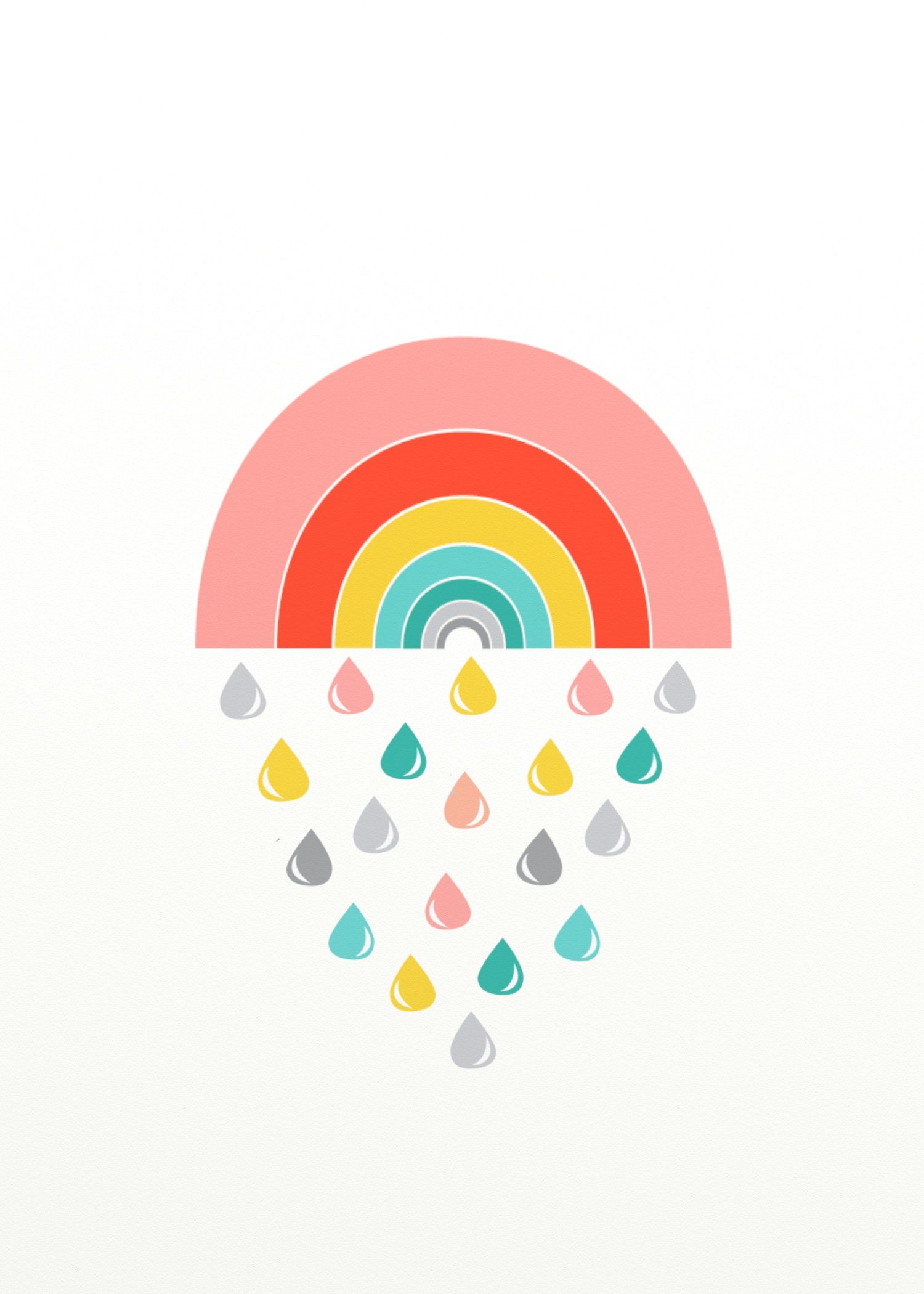 Kids Room Art Alphabet Set of 3 Prints Rainbow Nursery Wall - Etsy