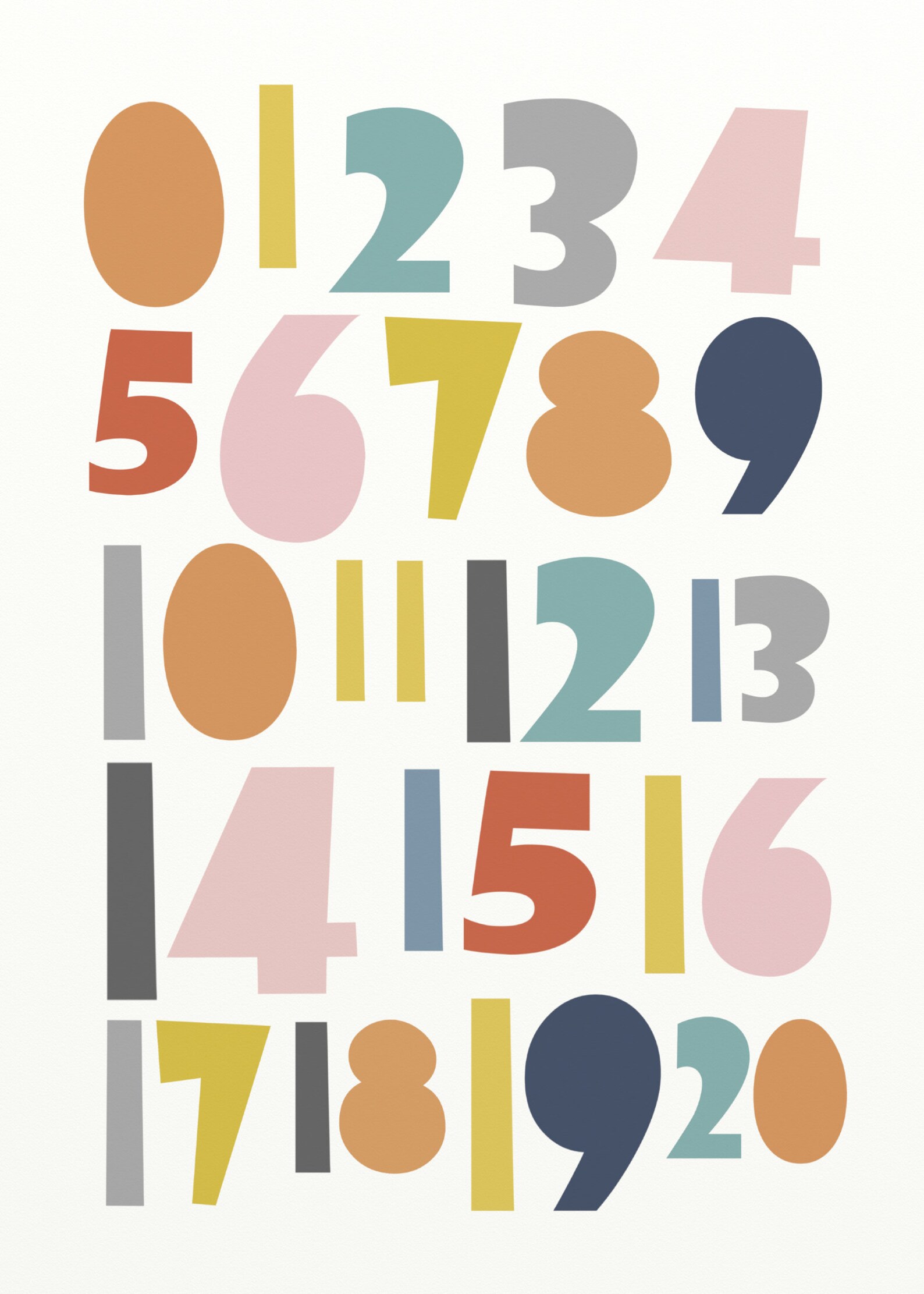 Alphabet Print Numbers Print Set of Two Boys Room Print | Etsy UK