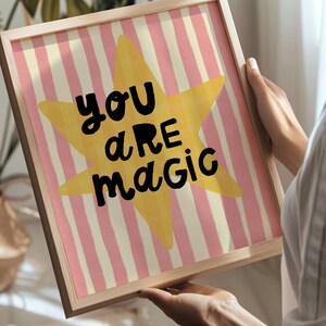You Are Magic Print, Nursery Print, Bedroom Art, Illustration Wall Art ...