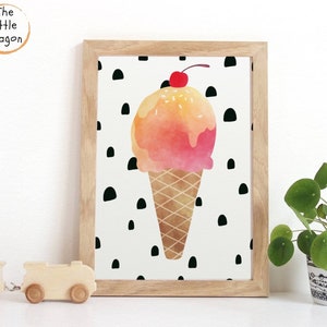 Sale Ice Cream Print, Ice Cream Poster, Ice Cream Wall Art, Food Poster ...