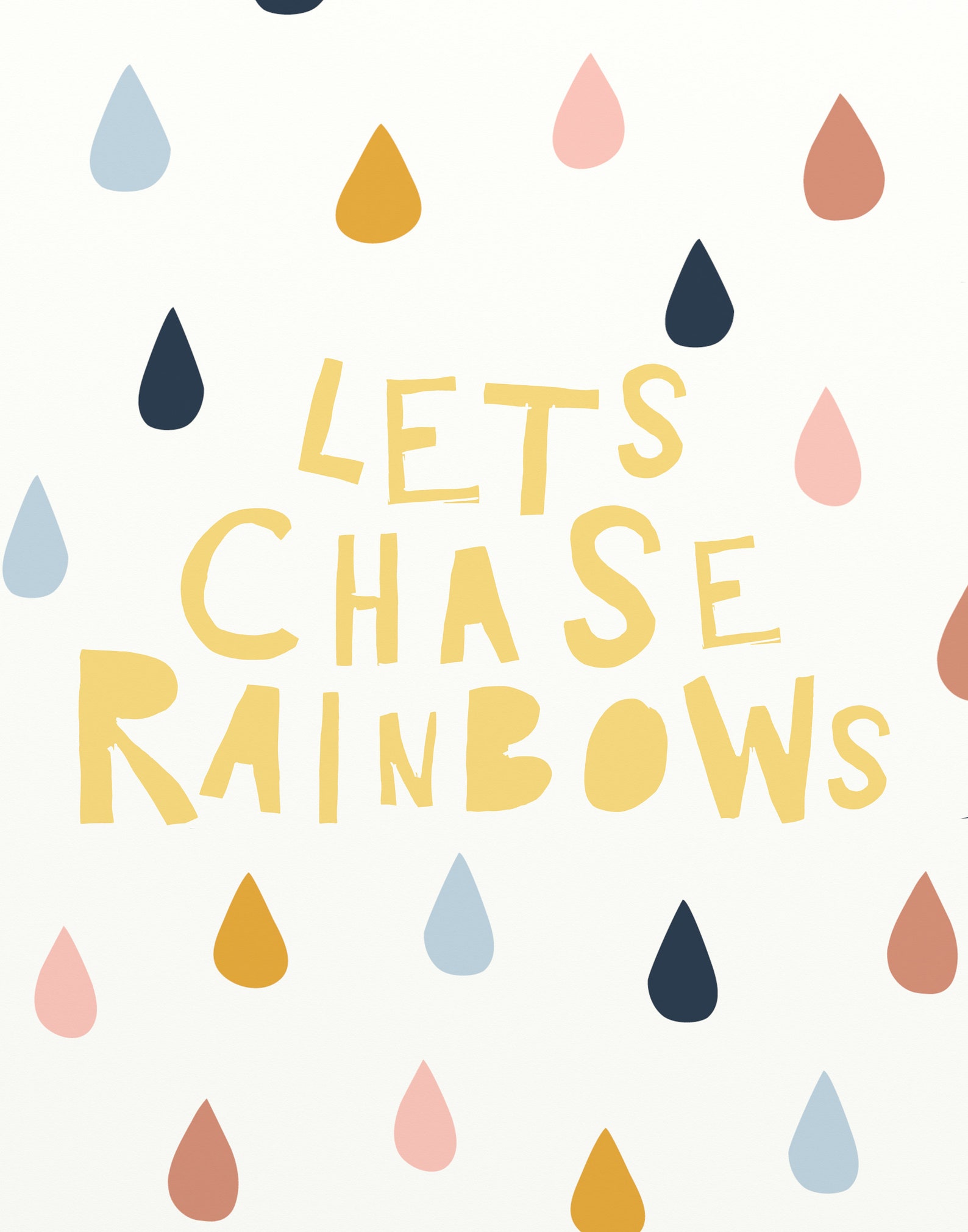 Chase the rainbow Print Nursery Rainbow Art Rainbow Wall | Etsy