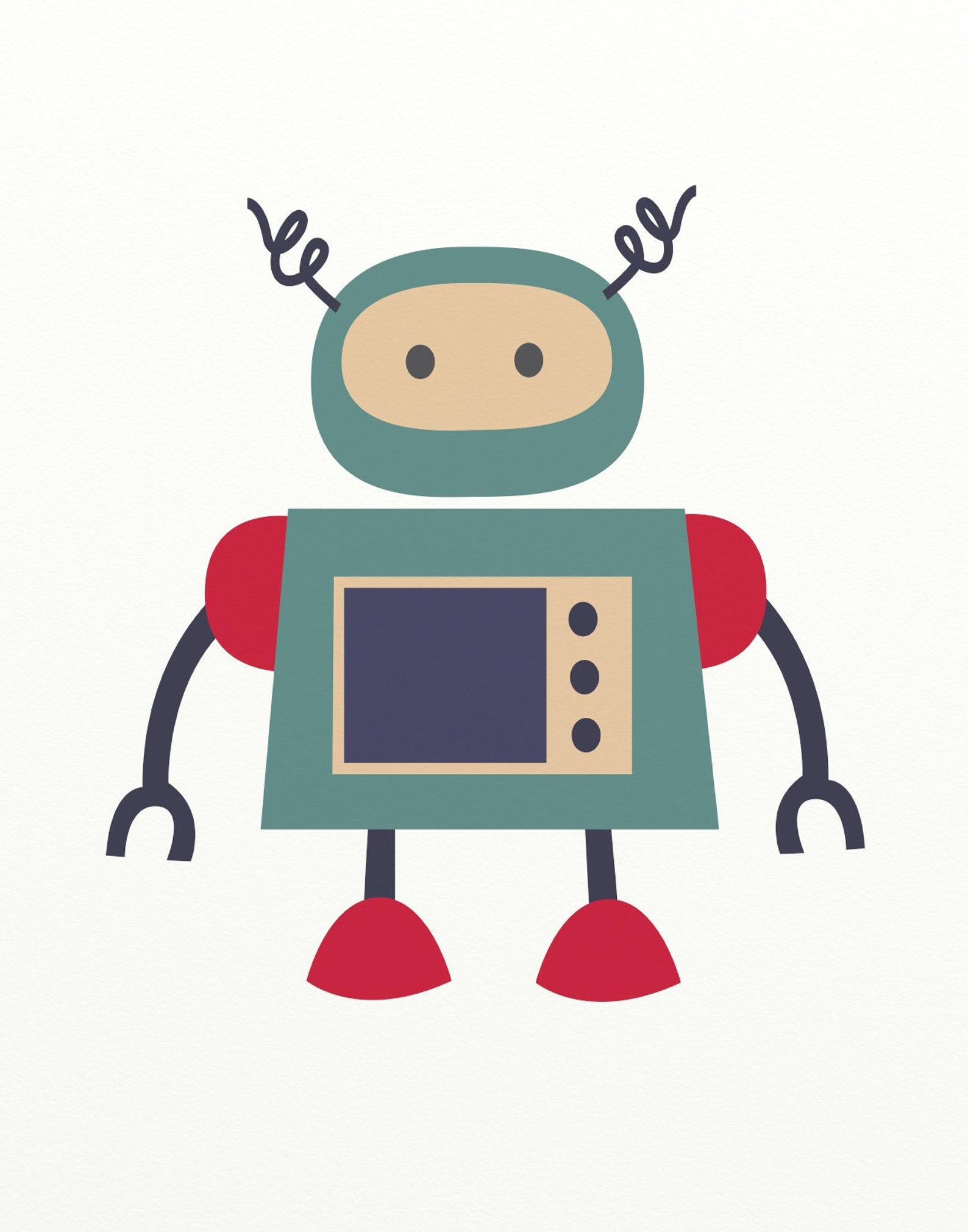 Set of Nursery Prints Set of 3 Prints Robot Prints Robot | Etsy