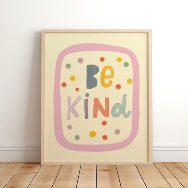 Be Kind Poster - Etsy UK