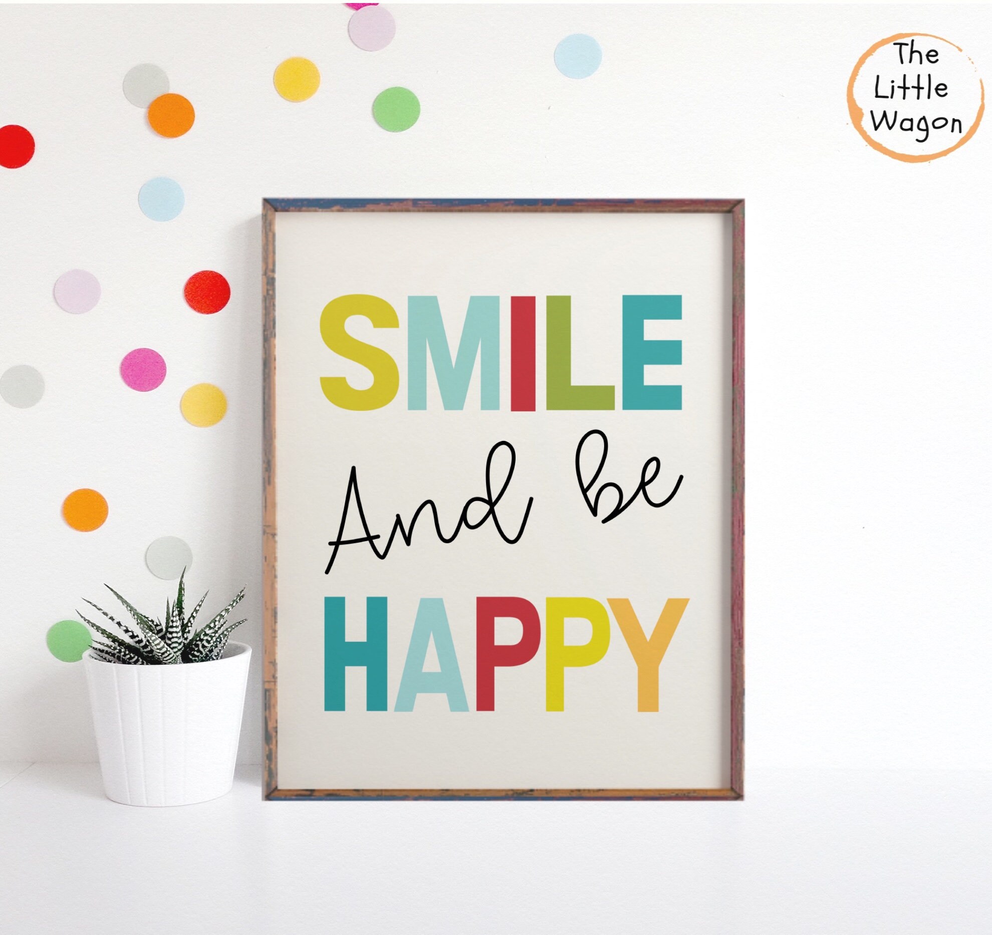 Smile and Be Happy Print Kids Poster Kids Wall Art - Etsy UK