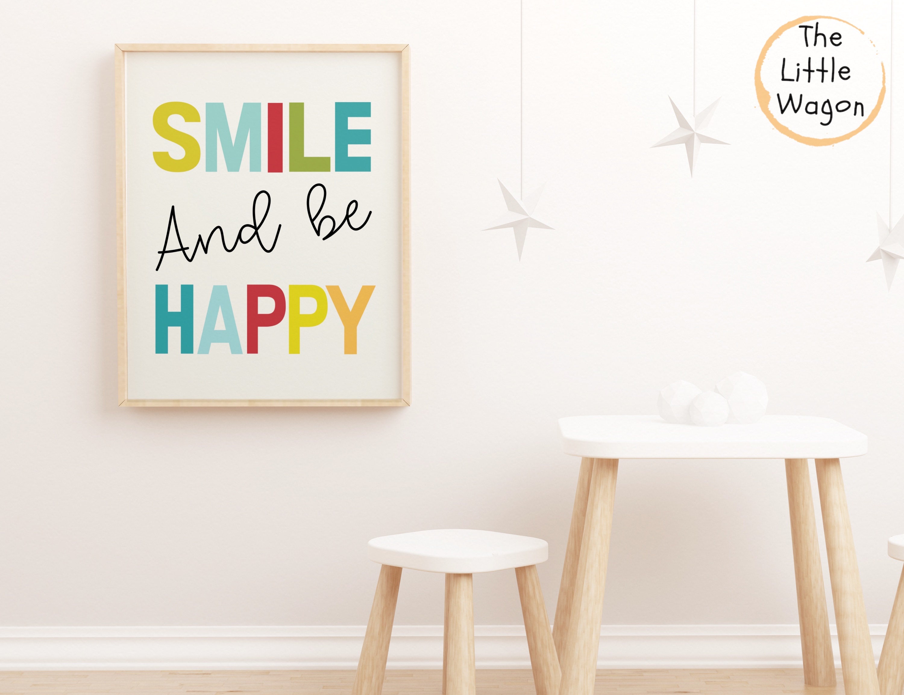 Smile and Be Happy Print Kids Poster Kids Wall Art - Etsy UK