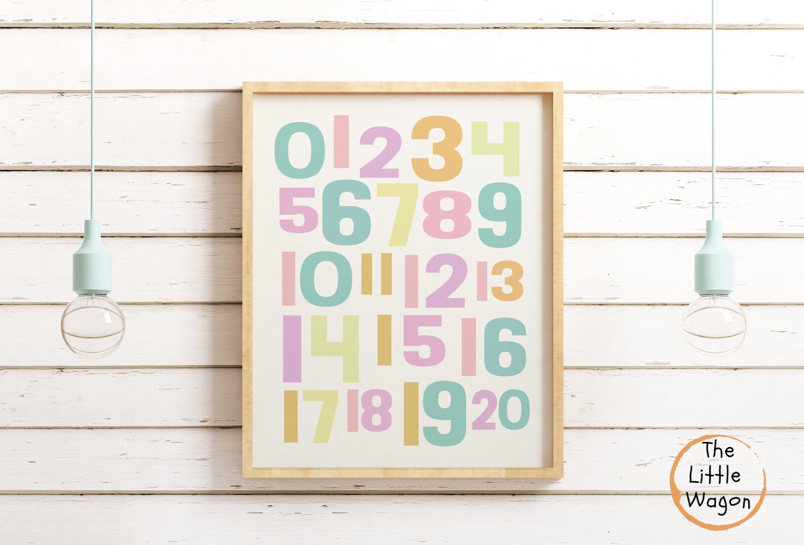 Pastel Numbers Wall Art Print for a Baby Nursery Kids - Etsy