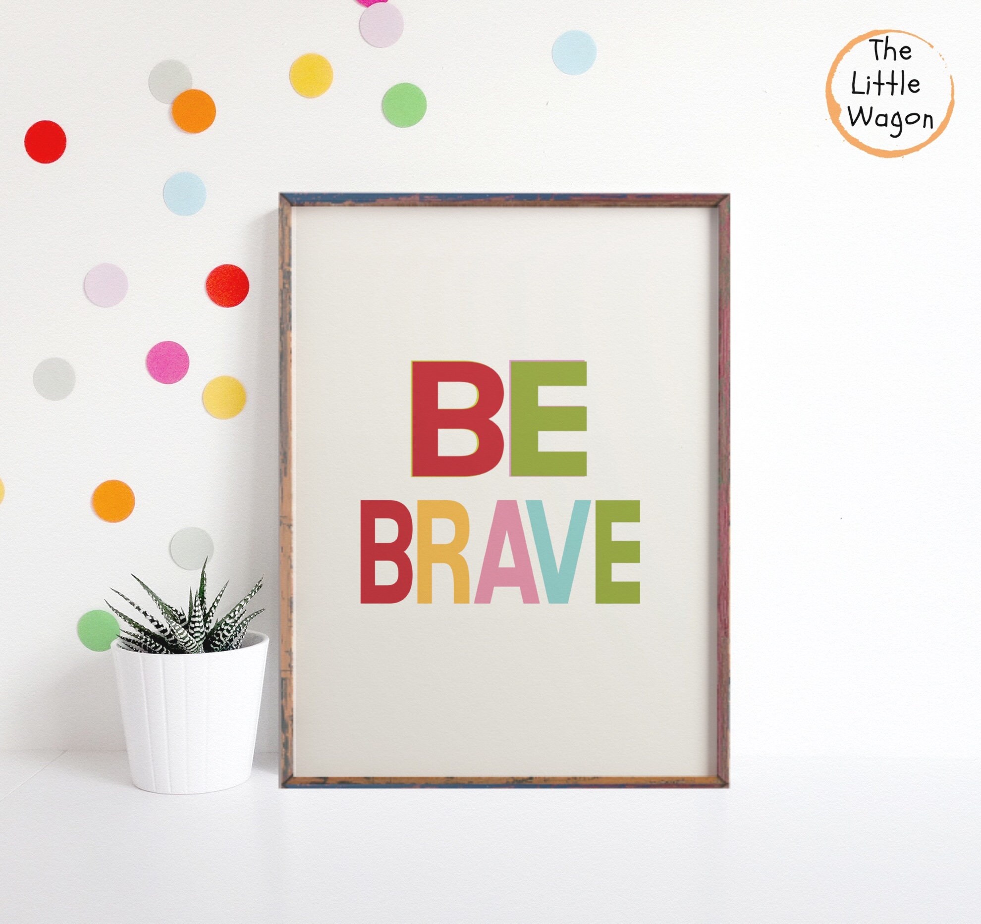 Kids Wall Art Set of 4 Prints Be Brave Be Kind Print Be - Etsy UK