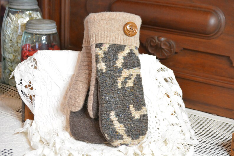 Custom Vermont Mittens Made to Order With Your Color Choices Upcycled ...