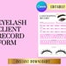 Eyelash Extension Client Record Form: Lash Mapping, Editable in Canva ...