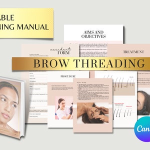 Eyebrow Threading Training Course: Editable Beauty Training Manual ...