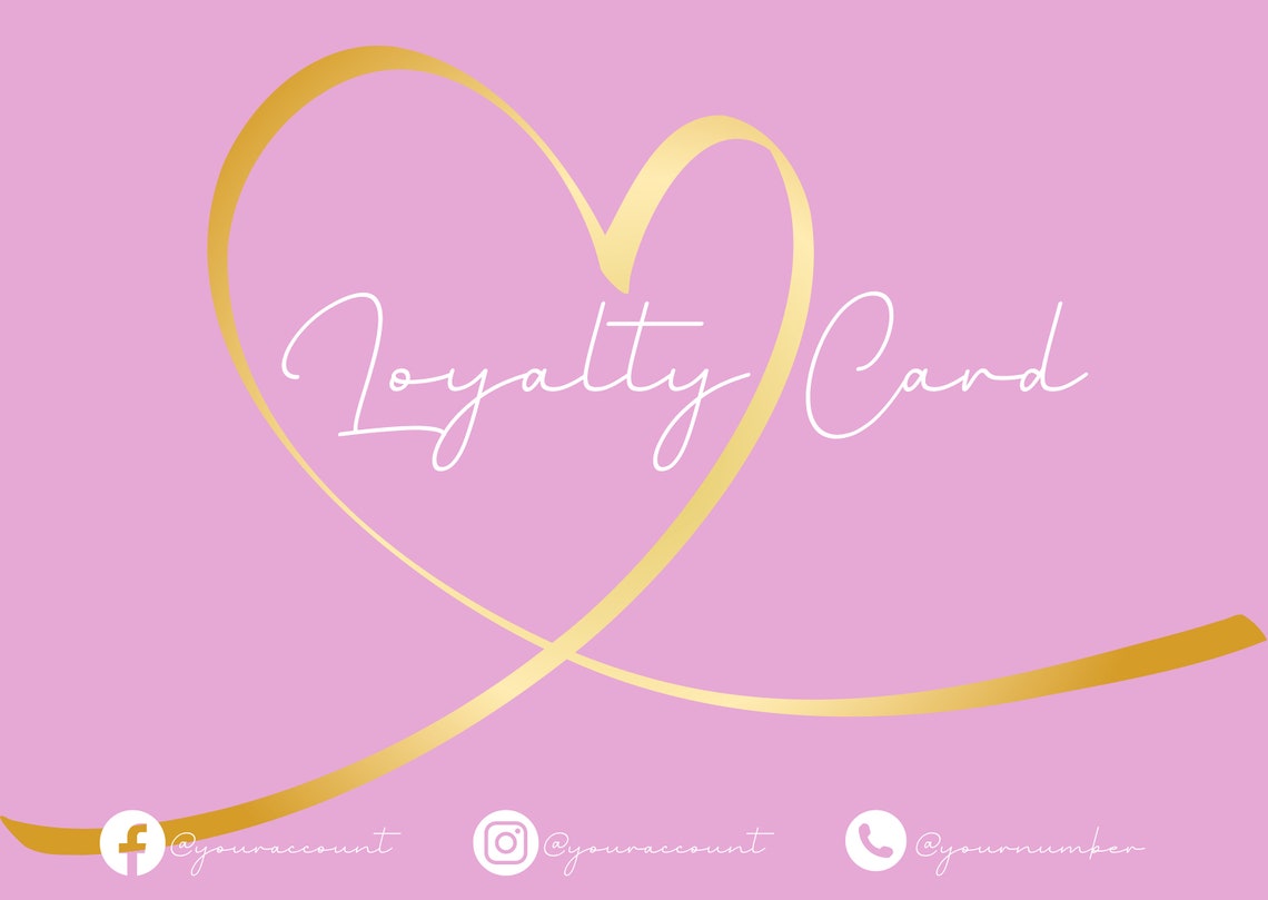 Lash Tech Loyalty Card, Editable Lash Loyalty Card Template, Lash ...