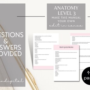 Anatomy and Physiology Level 3 Training Manual | 126 Pages + Quiz ...