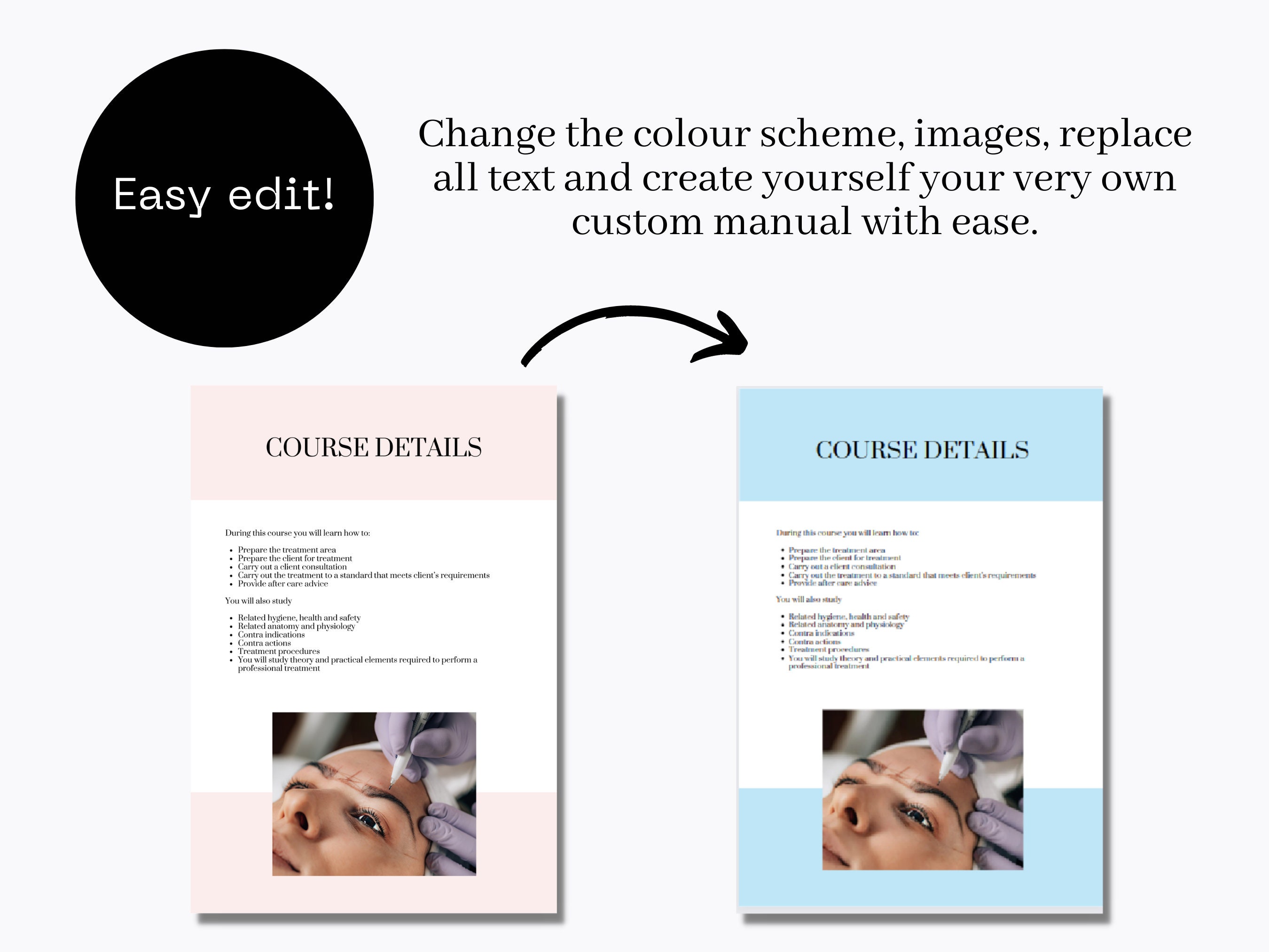 Eyebrow Threading Training Course Eyebrow Wax and Tint Manual Editable ...