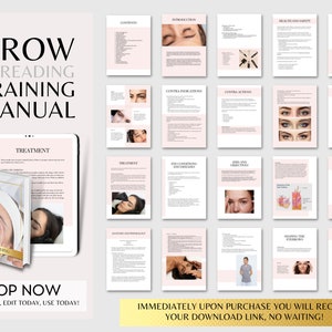 Eyebrow Threading Training Course Eyebrow Wax and Tint Manual Editable ...